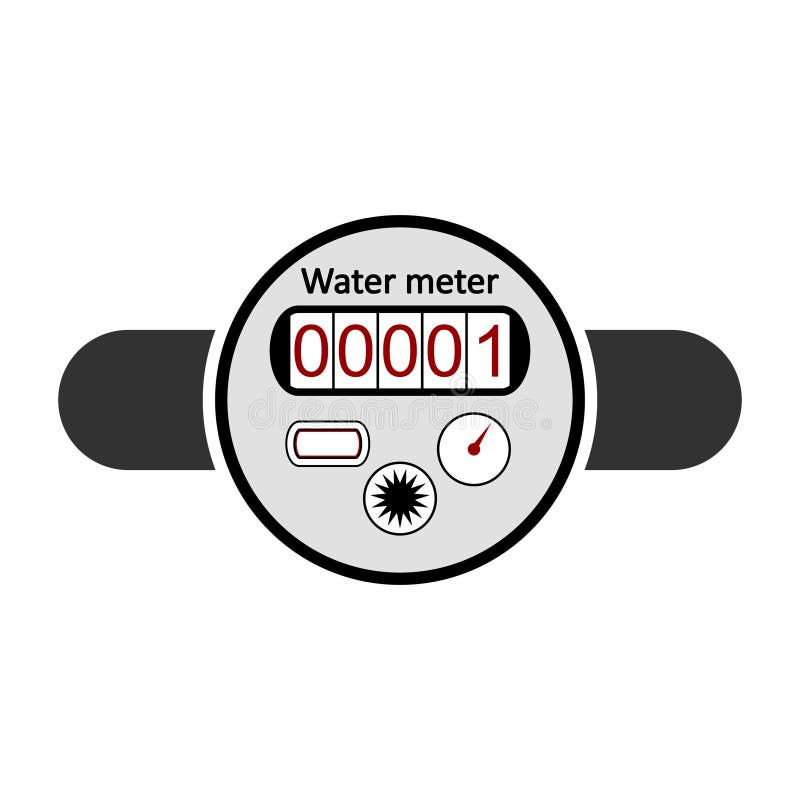 Water meter icon. stock illustration. Illustration of consumption ...