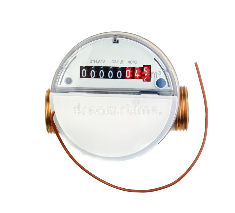 Water meter isolated stock image. Image of industrial - 102798433