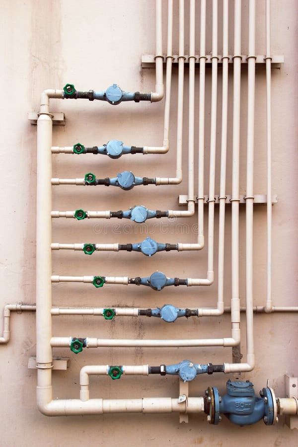 Water Meter In The Basement Stock Image - Image of measurement, meter ...