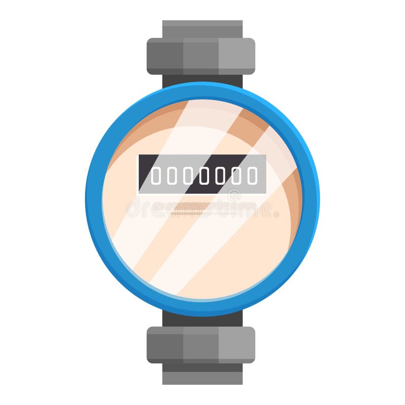 Water Meter Measuring Water Consumption in Cubic Meters Stock Vector ...