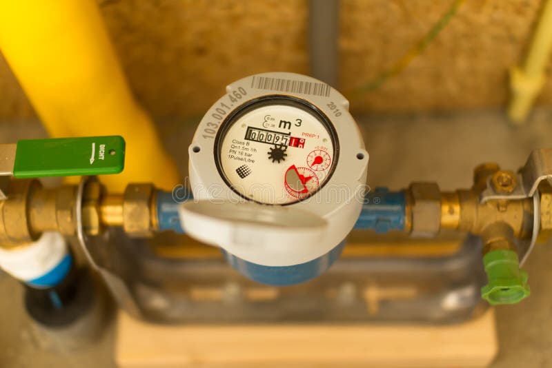 Water meter stock image. Image of interior, home, color - 41242625