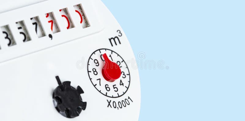 Water Meter Panel with Numbers 7777, Concept of Accounting or Utility ...