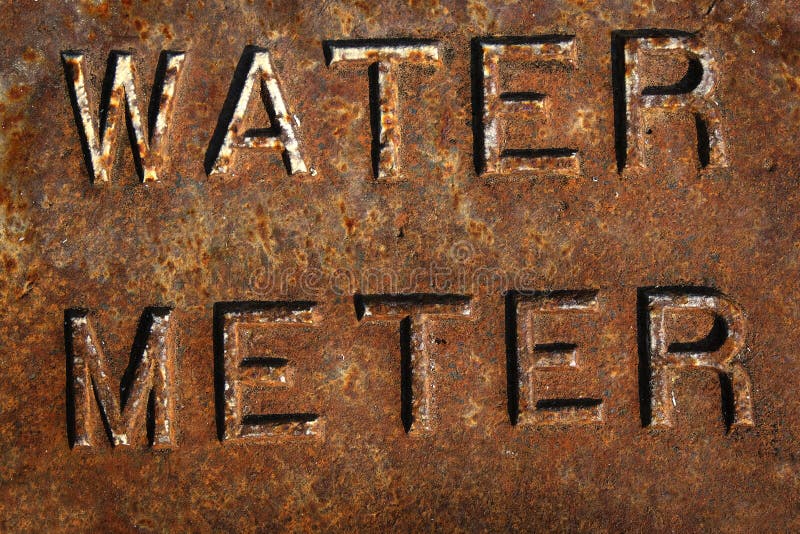 Water Meter Rusty Cover stock photo. Image of cover - 255882438