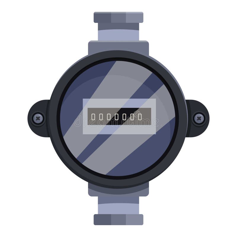 Water Meter Showing Zero Consumption Measuring Water Usage Stock Vector ...