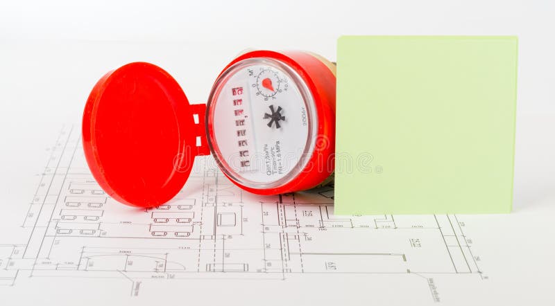 Red Water Meter Sticker Draft Stock Photos - Free & Royalty-Free Stock ...