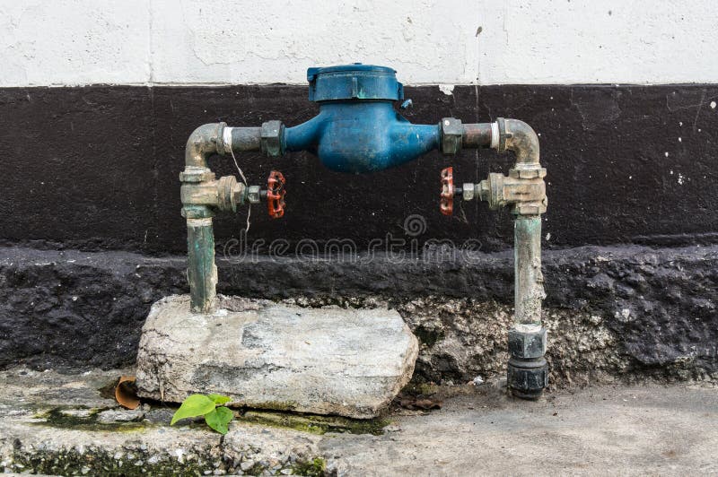 Water meter stock photo. Image of plumbing, water, pipe - 42018002