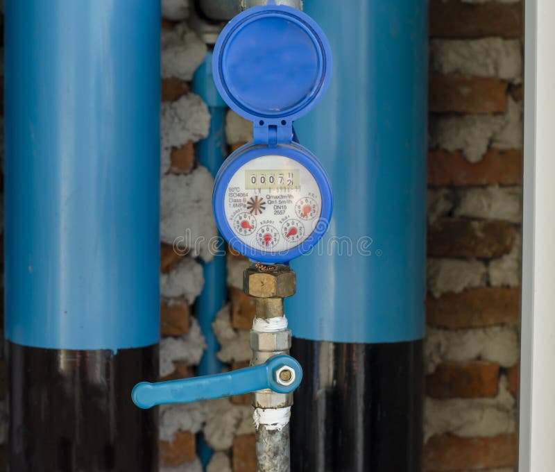 Water Meters in an Apartment Building Stock Image - Image of ...