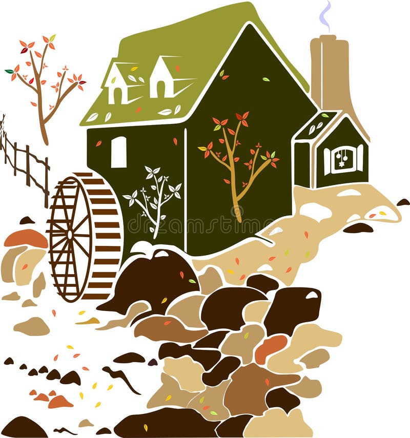 Water Mill Stock Illustrations – 10,053 Water Mill Stock Illustrations ...