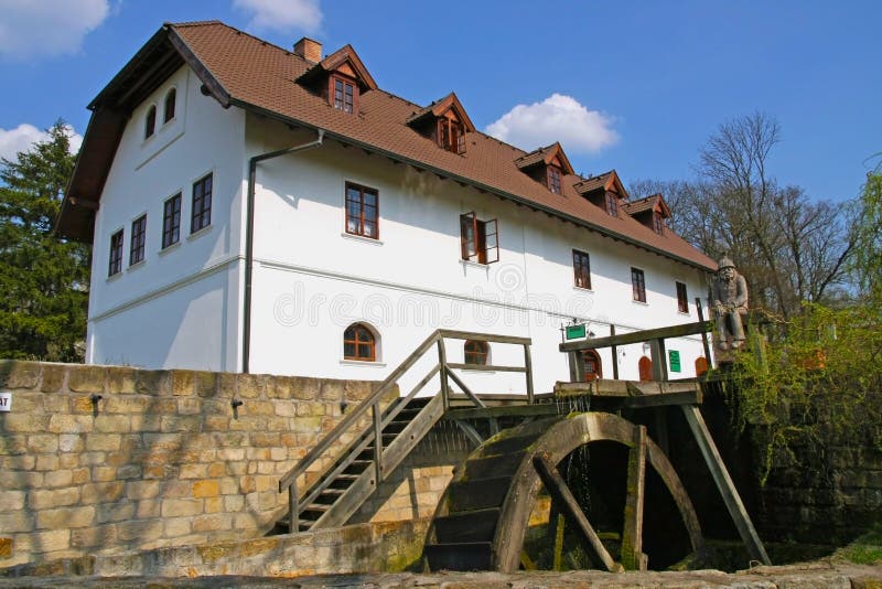 Water mill stock photo. Image of water, corn, clouds - 23776892