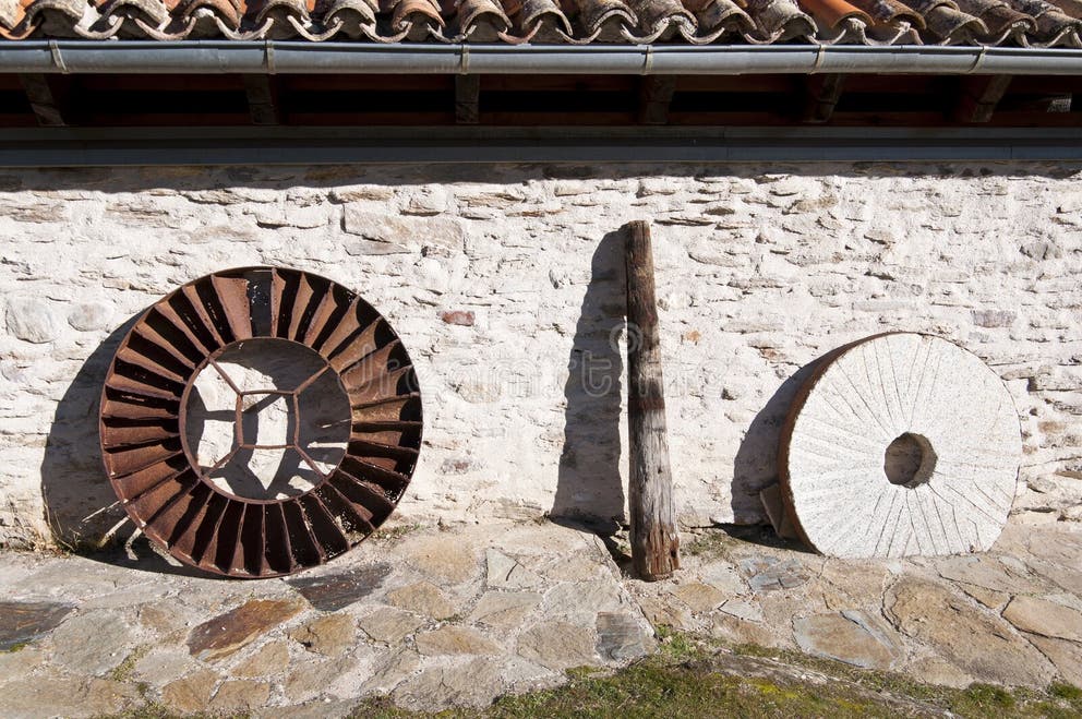 Water mill stock photo. Image of outdoor, watermill, madrid - 24087928