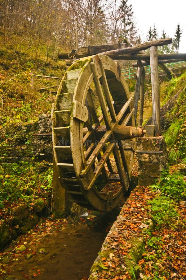 Waterwheel Water Powered Saw Mill Stock Photo - Image of mill, historic ...