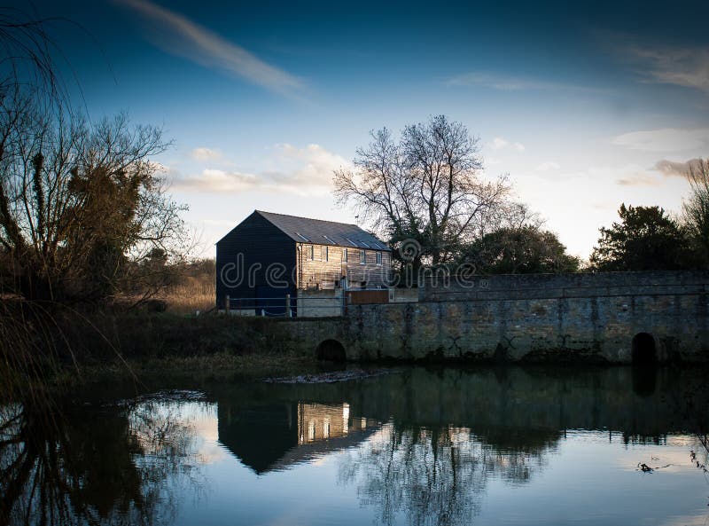 Old mill in winter stock image. Image of classical, mill - 23478865