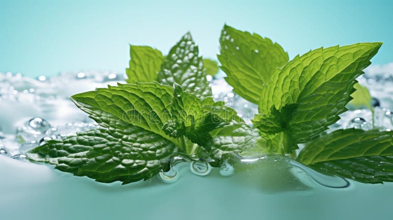Water mint sprig stock illustration. Illustration of mint - 324767898