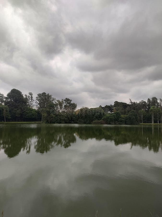 Water Mirror Edge Forest Under Cloudy Sky Stock Photos - Free & Royalty ...