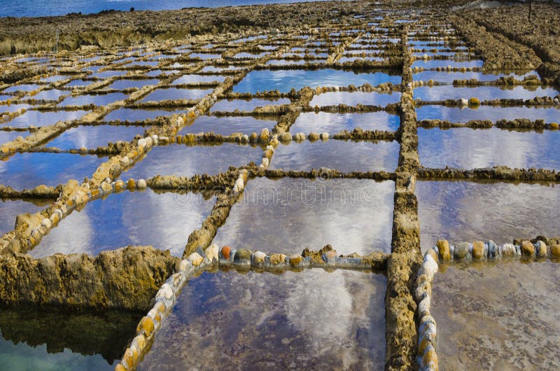 Salt Pans - Gozo - Malta stock image. Image of mediterranean - 17854179