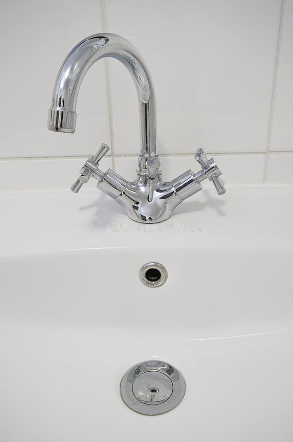 Water mixer tap stock image. Image of interior, drain - 12930131