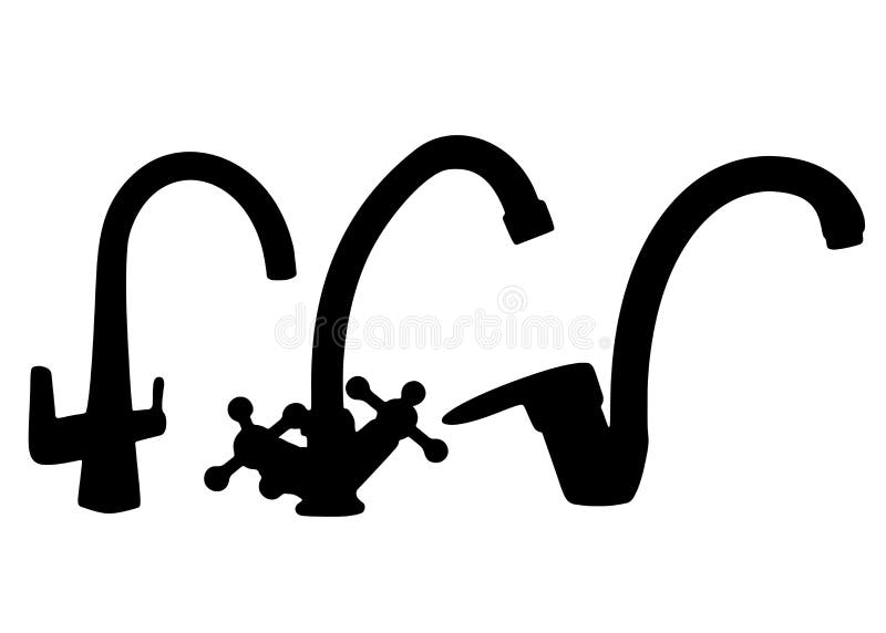 Water mixers included. stock vector. Illustration of kitchen - 236154820