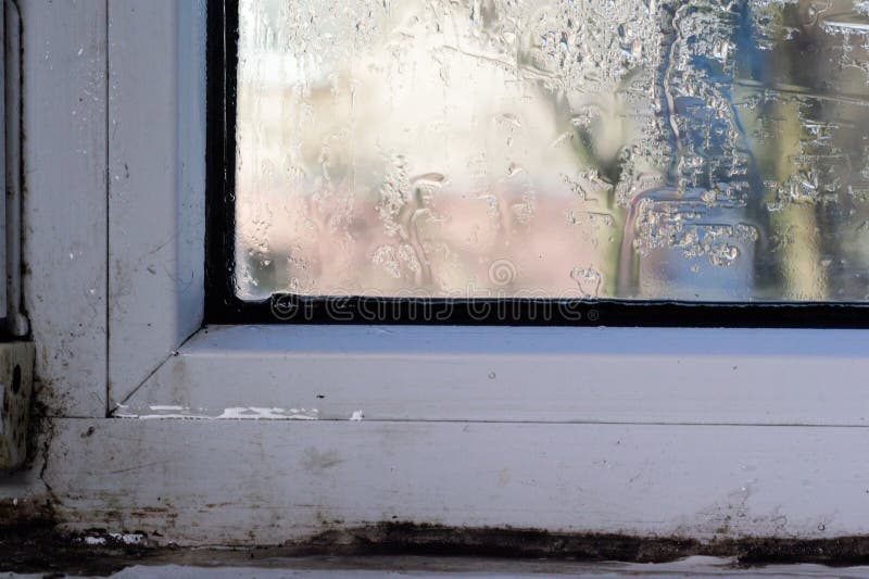 Water and Mold on the Plastic Window. Stock Photo - Image of mildew ...