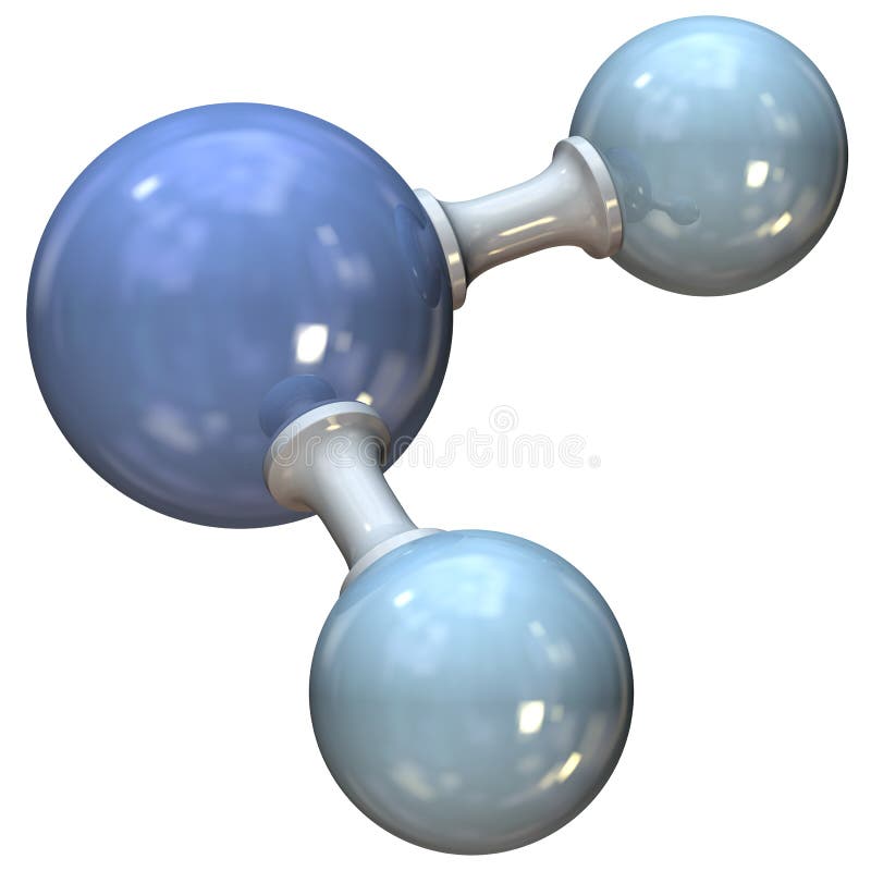 Water Molecule H2o Isolated Oxygen Hydrogen Red Wh Stock Illustration ...