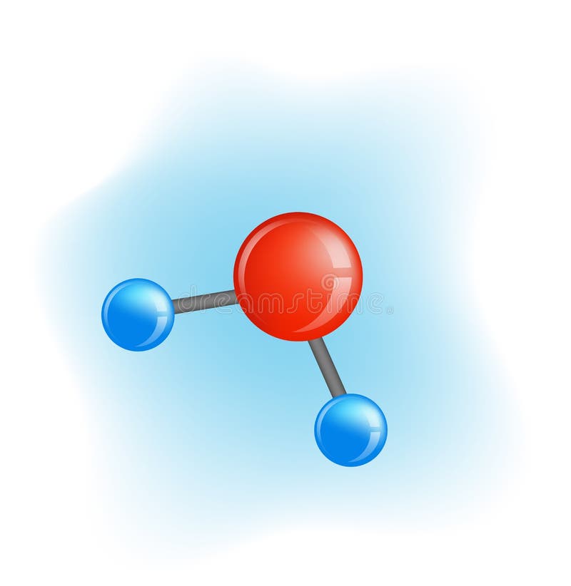 Water molecule stock illustration. Illustration of atom - 9512210