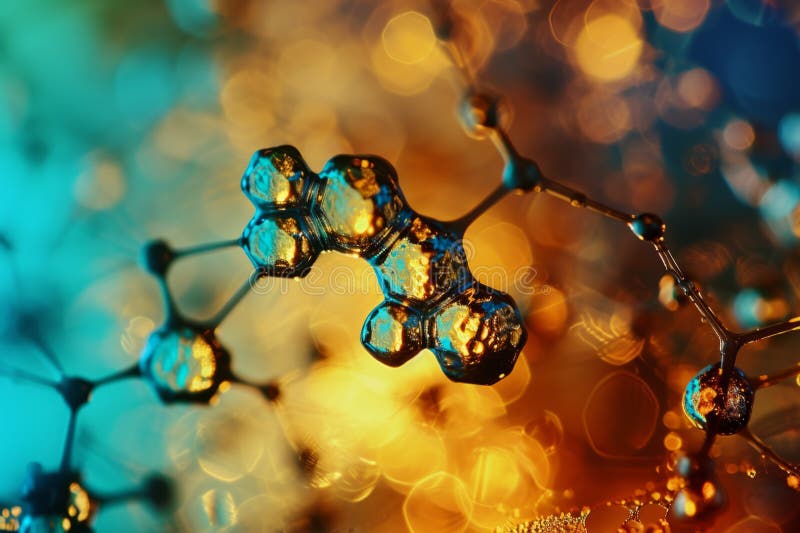 Water Molecule Hydrogen Oxygen Atoms Molecules Magnification Microscope ...