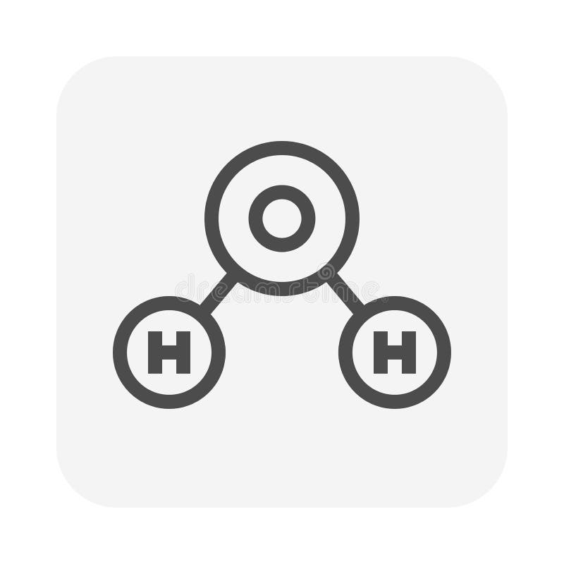 Water molecule icon stock vector. Illustration of septic - 162279389