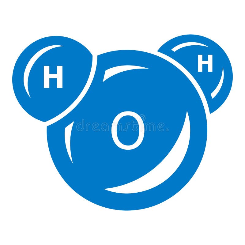 Water Molecule Icon, Cartoon Style Stock Vector - Illustration of ...