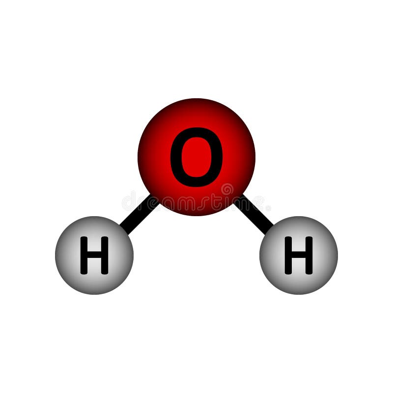 Water molecule icon stock illustration. Illustration of science - 168335642