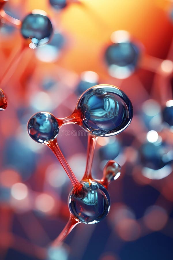 Water Molecule, Molecule of Chemical Molecule Stock Illustration ...