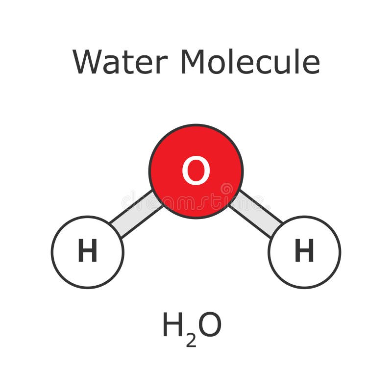 Water Molecule. Molecule Structure. Atomic H2O. Stock Vector ...