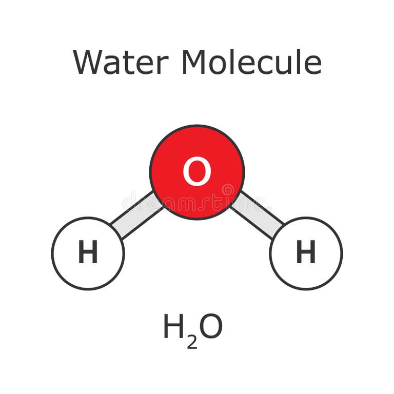 Water Molecule. Molecule Structure. Atomic H2O. Stock Vector ...