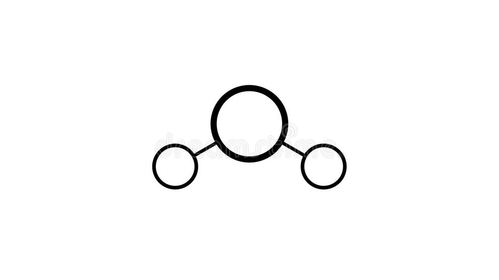 Water Molecule, Structural Chemical Formula, Ball-and-stick Model ...