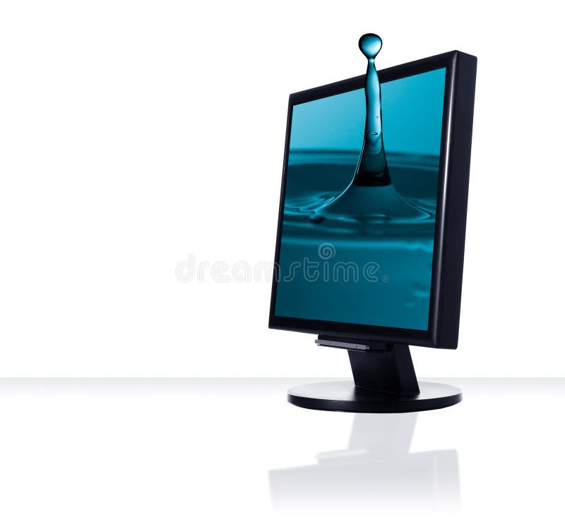 Water Monitor stock photo. Image of television, earth - 5242366