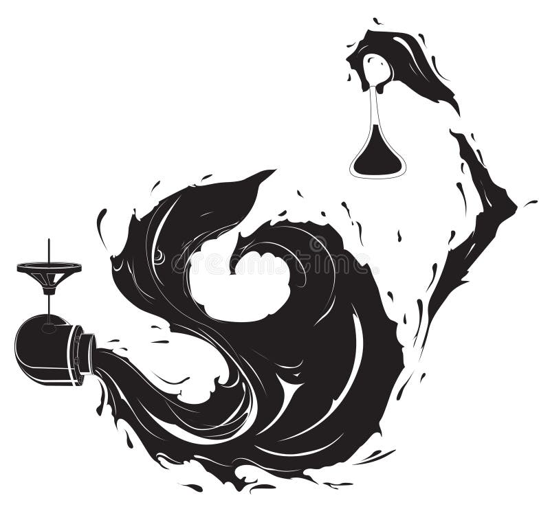 Water monster stock vector. Illustration of playing, abstract - 23786524