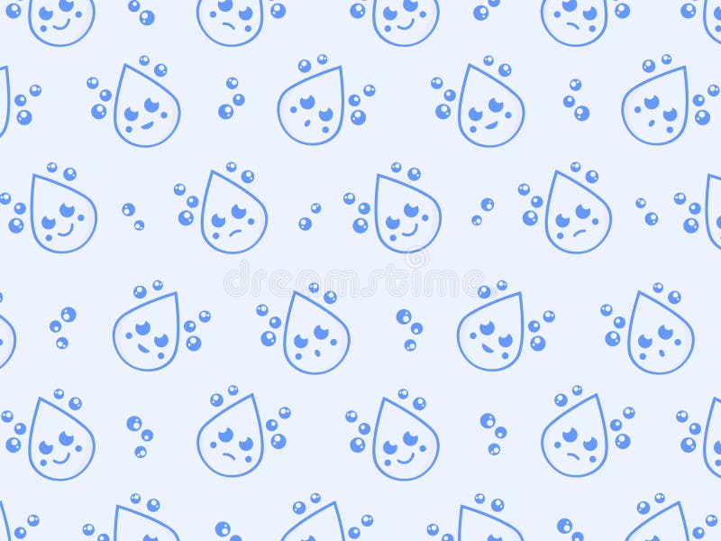 Water Monster Cute Mascot Pattern Texture Vector Stock Vector ...