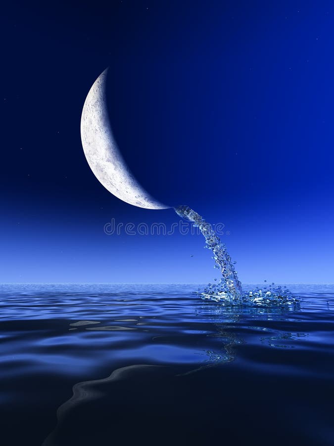 Water from Moon stock illustration. Illustration of shade - 11892327