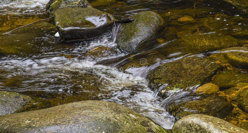 An Brook in Motion in the Wilderness of New England Stock Image - Image ...