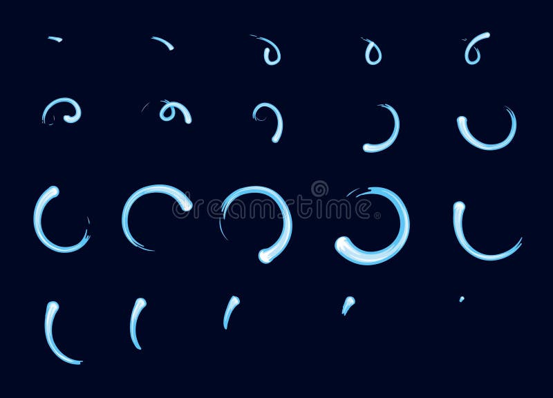 Water Motion Sprite Sheet, Vfx Rotate Animation Stock Illustration ...