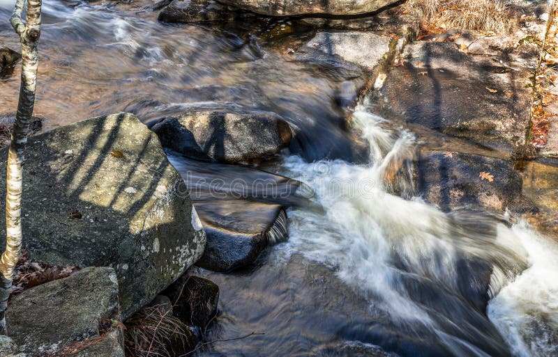 Water in Motion in Willard Brook Stock Image - Image of leaves, ashby ...