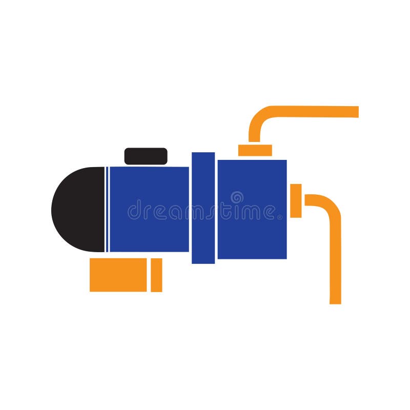 Water motor pump icon stock vector. Illustration of technology - 264880304