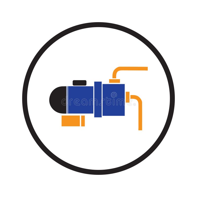 Water motor pump icon stock vector. Illustration of outline - 264880323