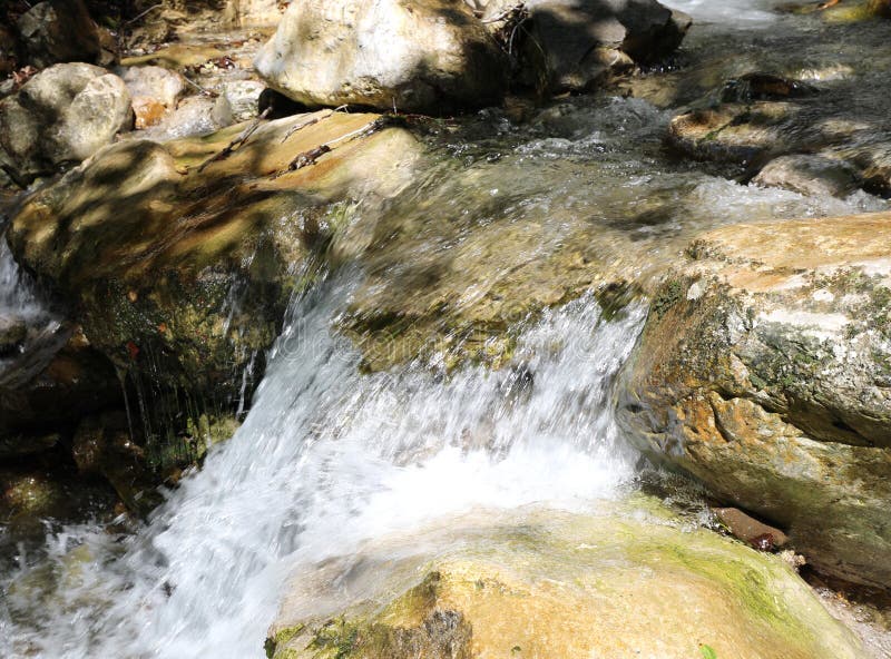 Water of a Mountain Stream during the Melting of Glaciers Stock Image ...