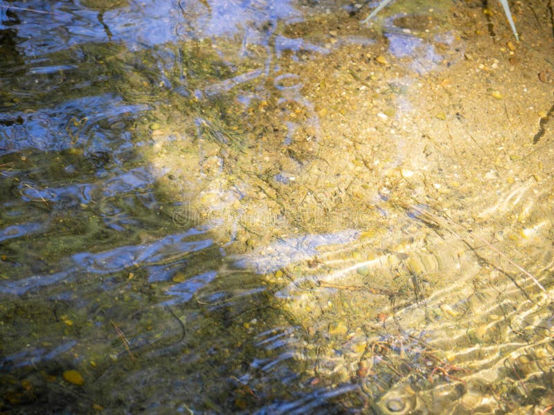 Water from a Natural Spring Flowing through the Rocks Stock Image ...