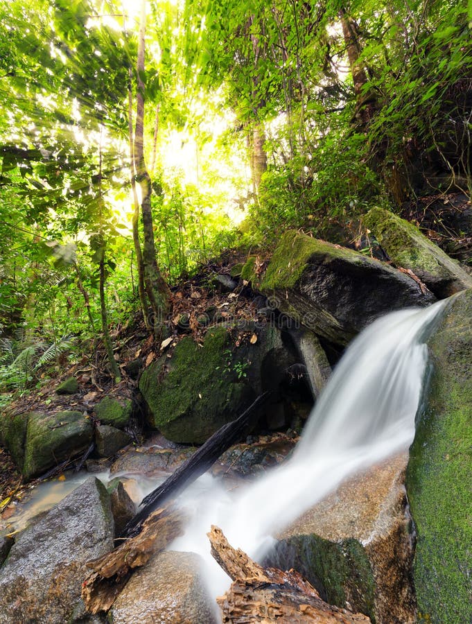 Waterfall on the Stream Le Torrent or Le Torrentfall Cascade Du Torrent ...
