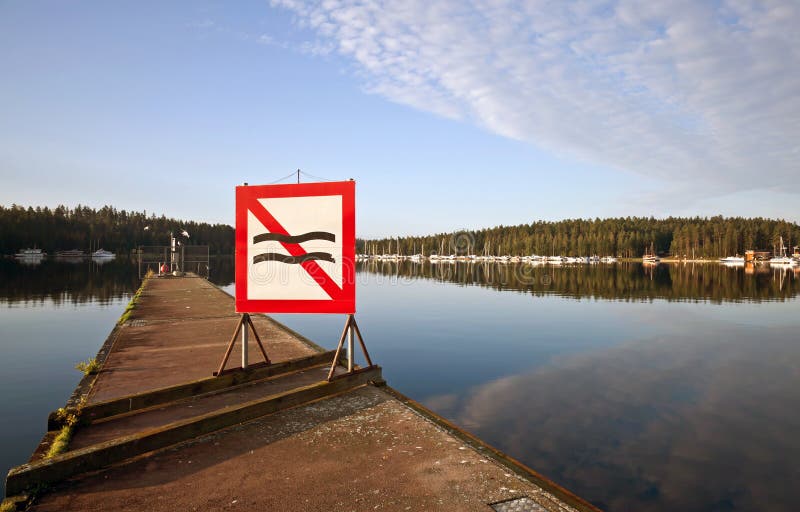 Water Navigation Mark No Wave on the Pier Stock Photo - Image of float ...