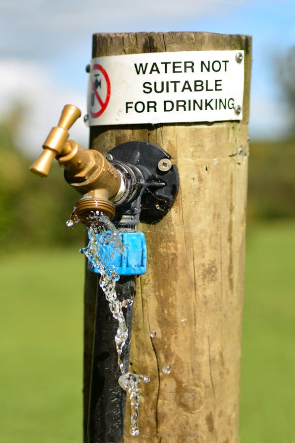 Water Not Suitable for Drinking Stock Photo - Image of concept, park ...