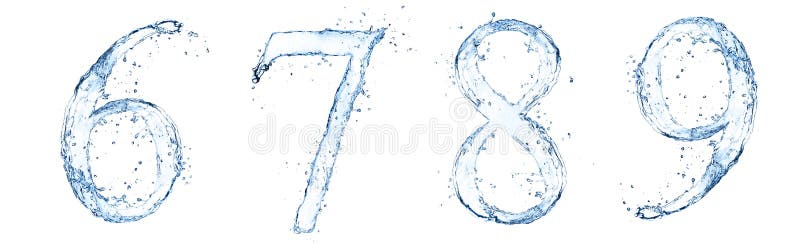ABC Series - Water Liquid Numbers - 4 5 6 0 Stock Vector - Illustration ...