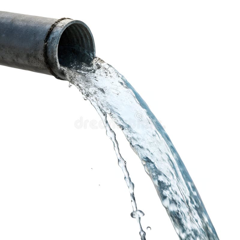 Water Out of Pipe stock illustration. Illustration of pipe - 357226115