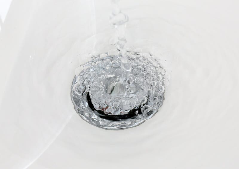 Water Outflow from the Washbasin Which is Foaming Stock Photo - Image ...