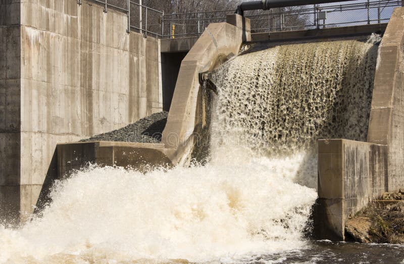 Water over the dam stock photo. Image of flow, concrete - 30713838